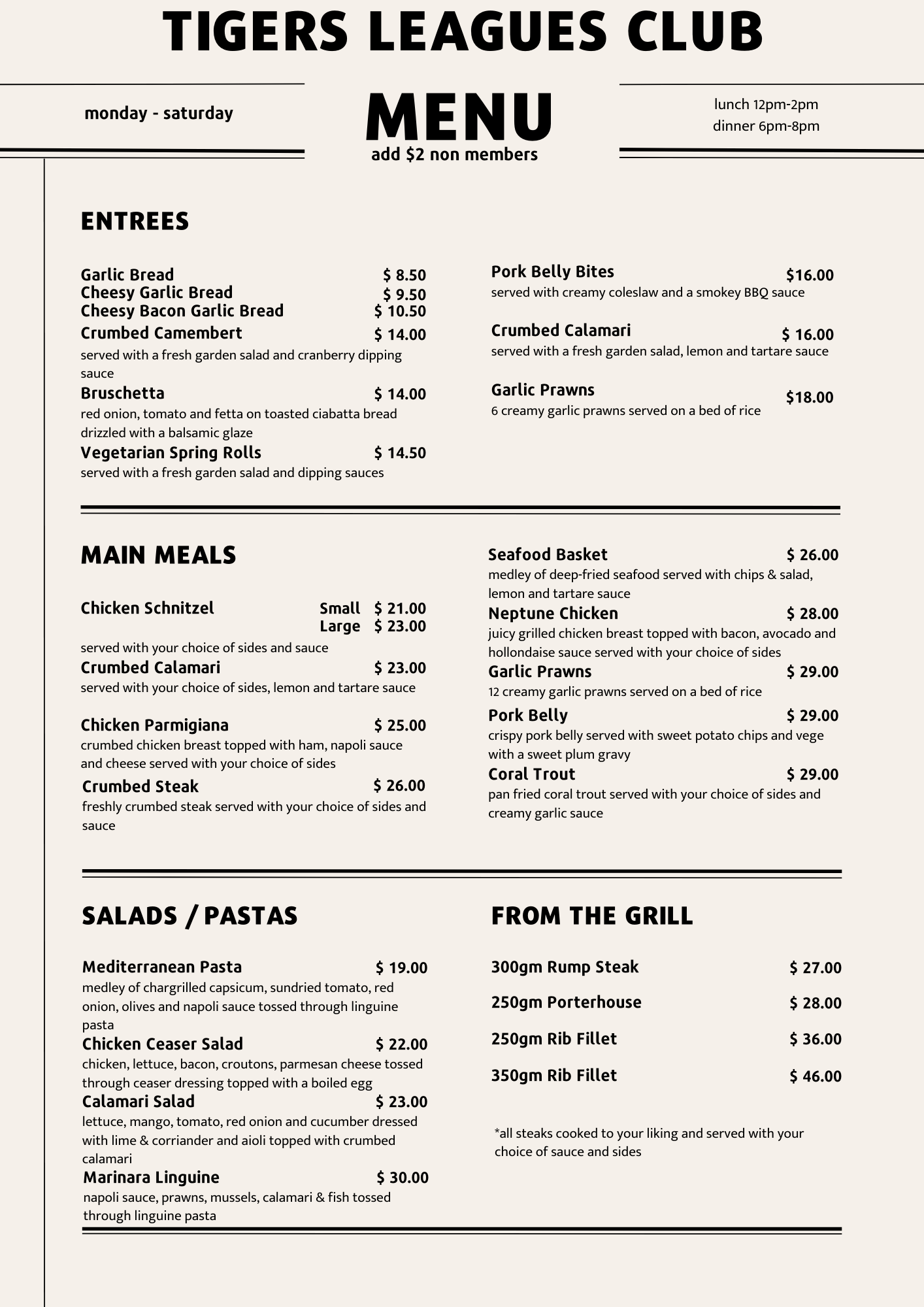 Dining - Tigers Leagues Club